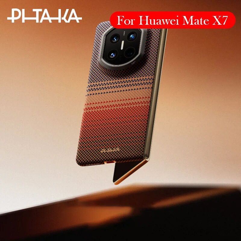 PITAKA Красный чехол из углеродного волокна для Huawei Mate X7