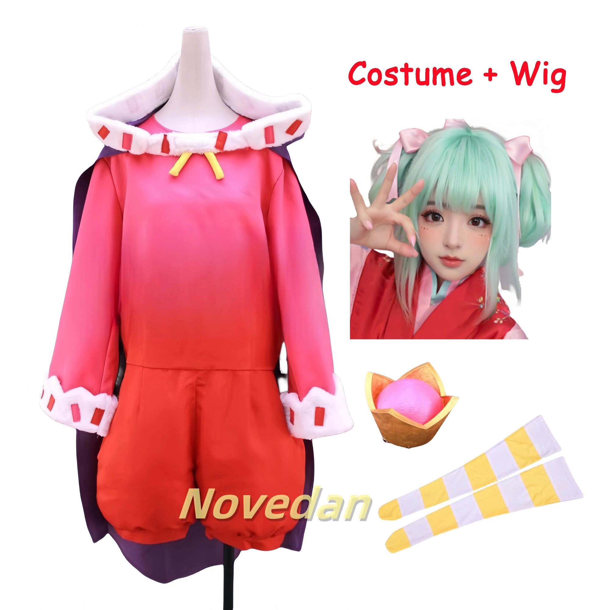 Косплей костюм Novedan, размер M, цвет Costume Wig