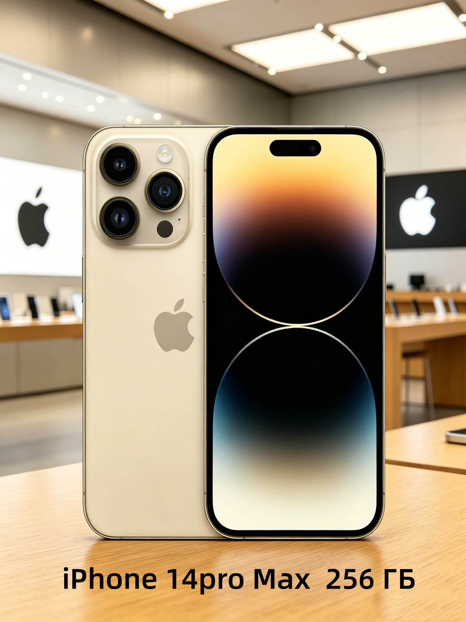 Смартфон Apple iPhone 14 Pro Max 256 ГБ, экран 6,7 дюйма, две nano-SIM, цвет золотой