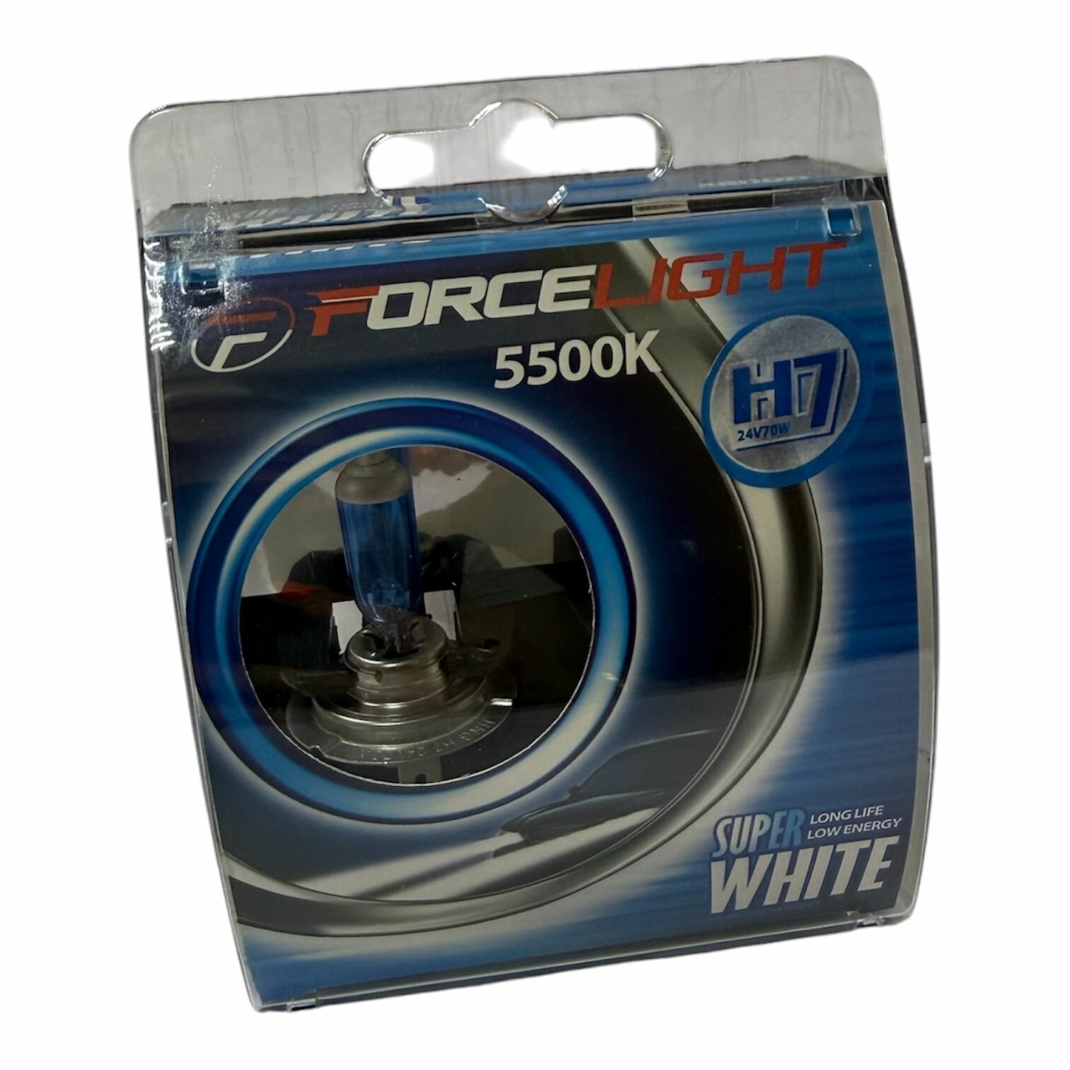 Лампа "FORCE LIGHT" H7 70 24V Superwhite (Пластик бокс комп.) 24V