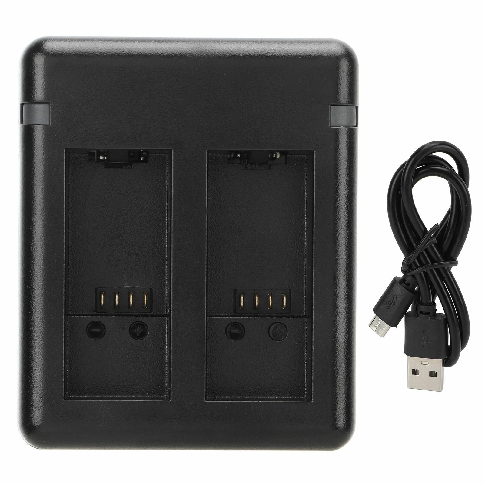 Двойное зарядное устройство для камеры, быстрая зарядка, портативное USB-зарядное устройство со световым индикатором и кабелем для передачи данных для экшн-камеры