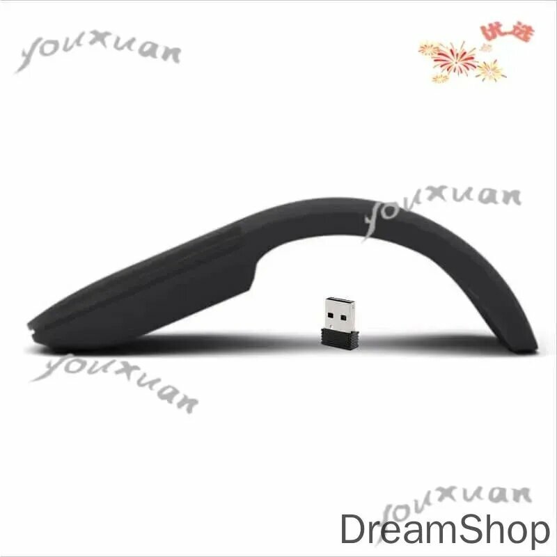 Мышь беспроводная Microsoft arc mouse, черный матовый, черный