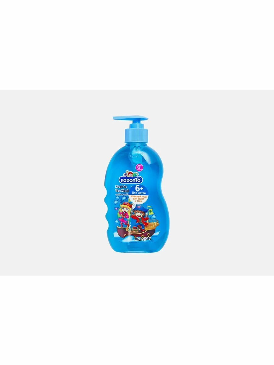 Детский шампунь-гель для душа LION KODOMO Kids Blue Candy 400 мл