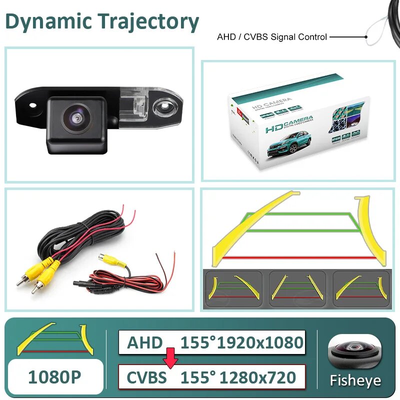 GreenYi 170-градусная AHD 1920x1080P специальная камера заднего вида для AHD Trajectory Cam