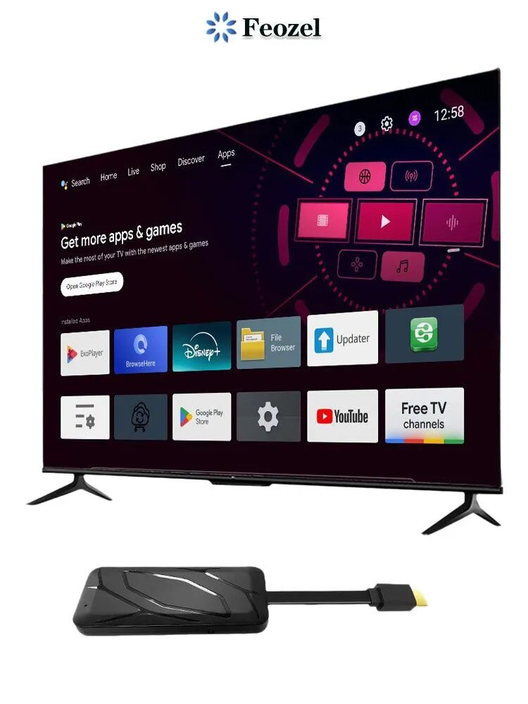 Smart Android TV computer projector connection stick поддерживает декодирование видео в формате 4K