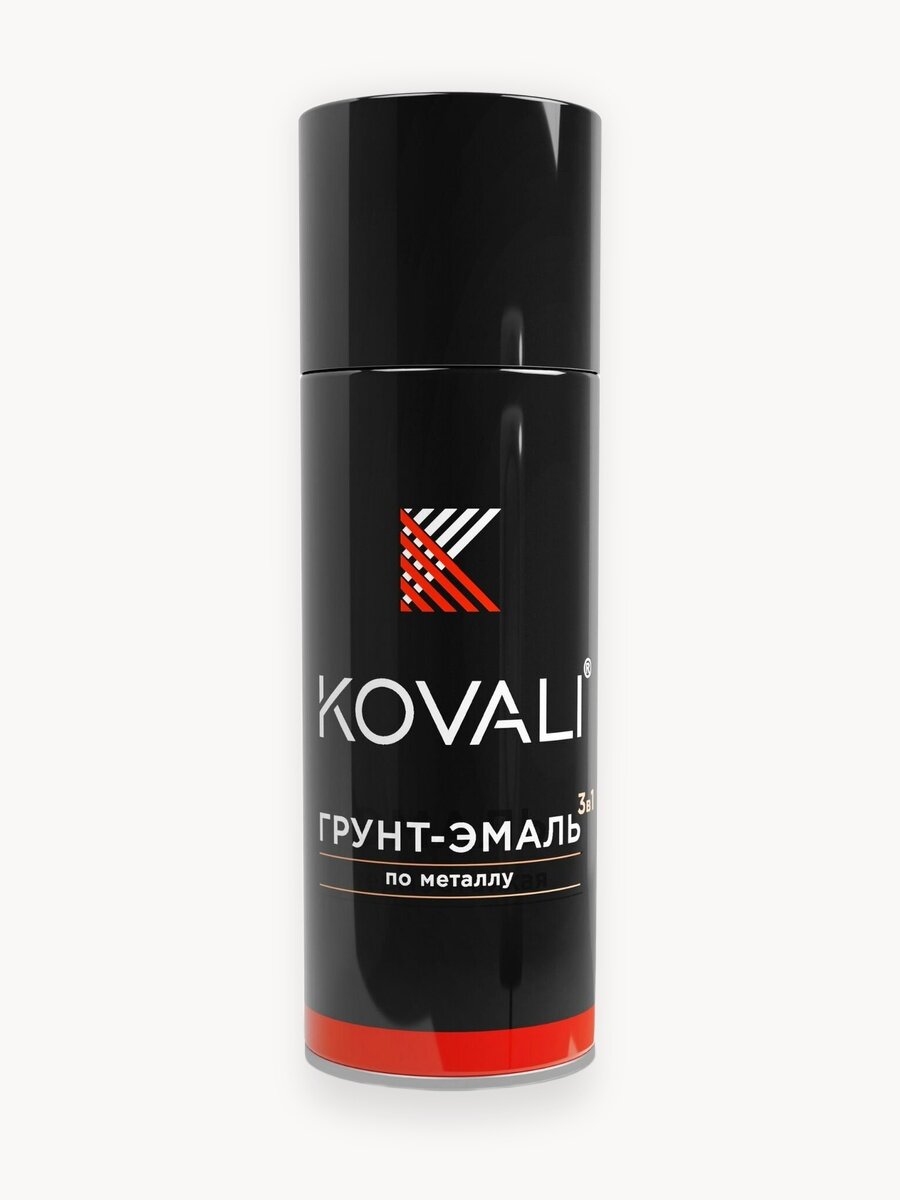 Аэрозольная грунт-эмаль 3 в 1 матовая Серо-коричневый RAL 8019 520 мл, аэрозольная краска, высокопрочная