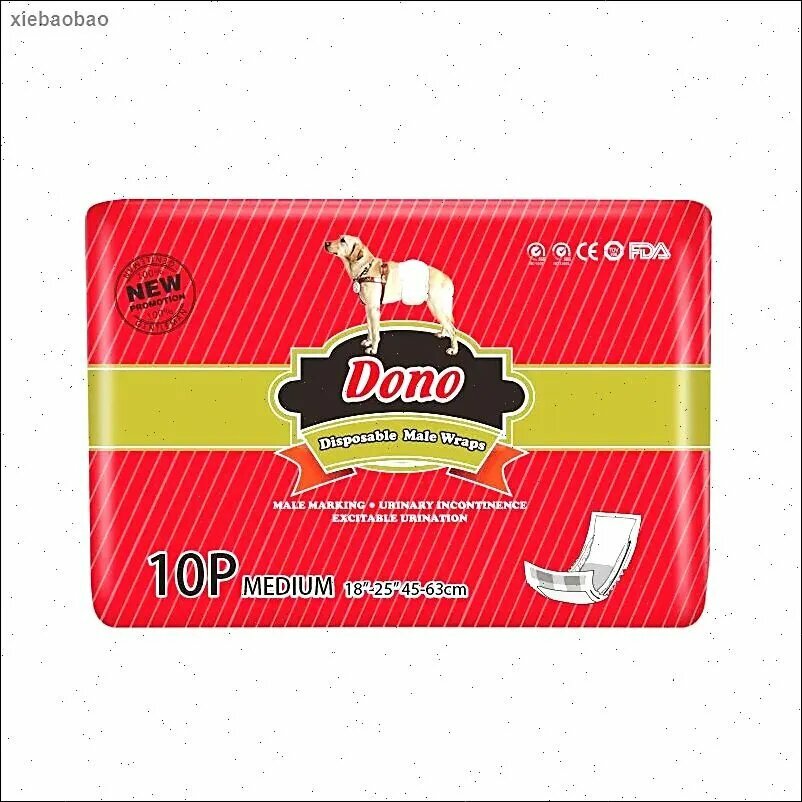 Одноразовые впитывающие пояса для кобелей DONO MALE PET DIAPER размер M 10 штук