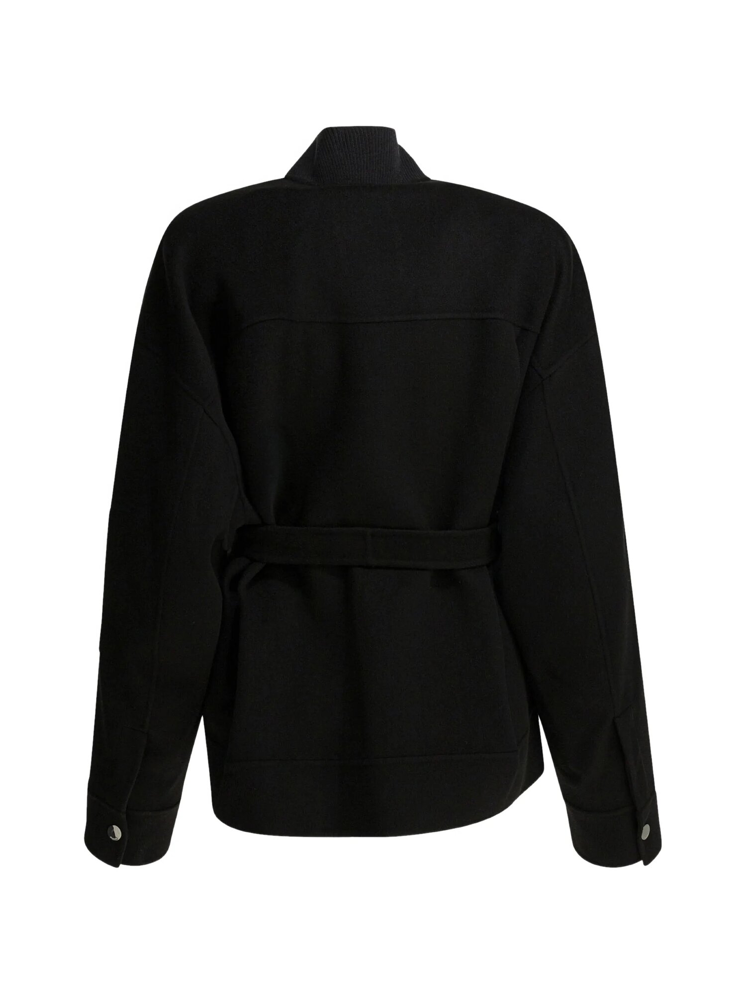 Куртка SPORTMAX Belted zip-up jacket, размер 40, black/black — фото 1
