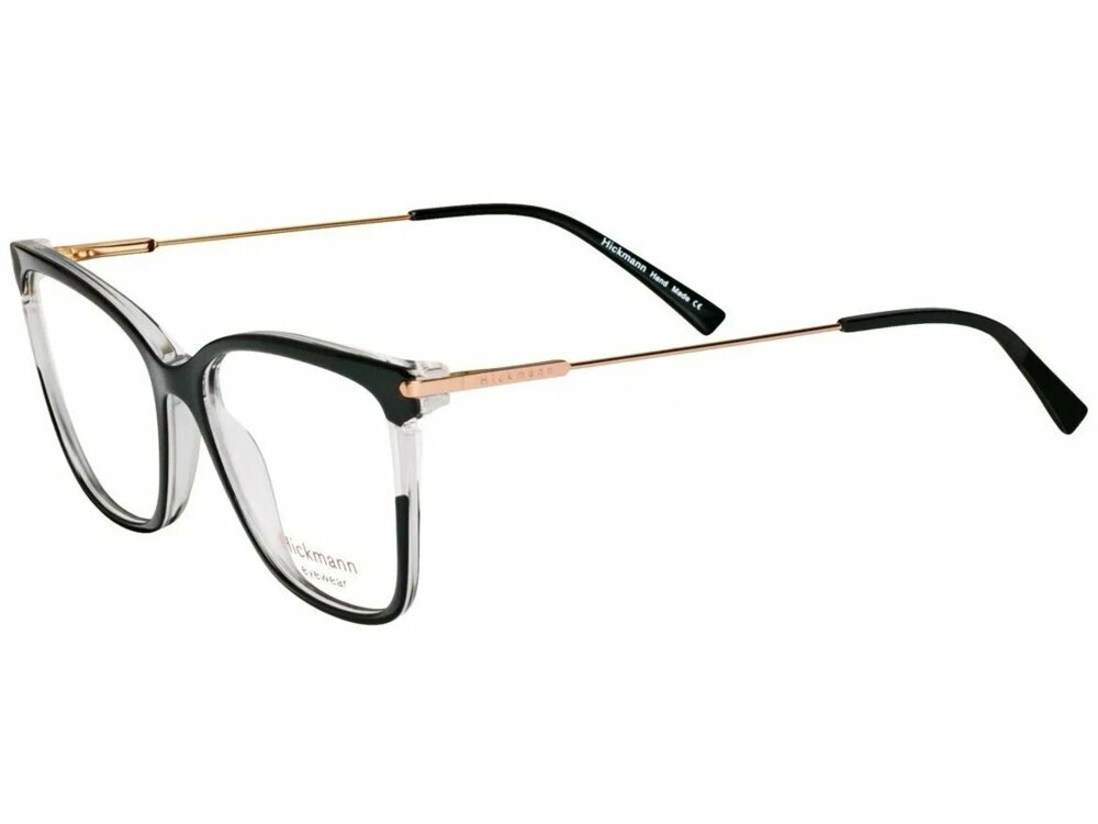 Оправа Hickmann HI6213 H01, тип оправы ободковая, материал оправы пластик, пол женские, форма оправы квадратная