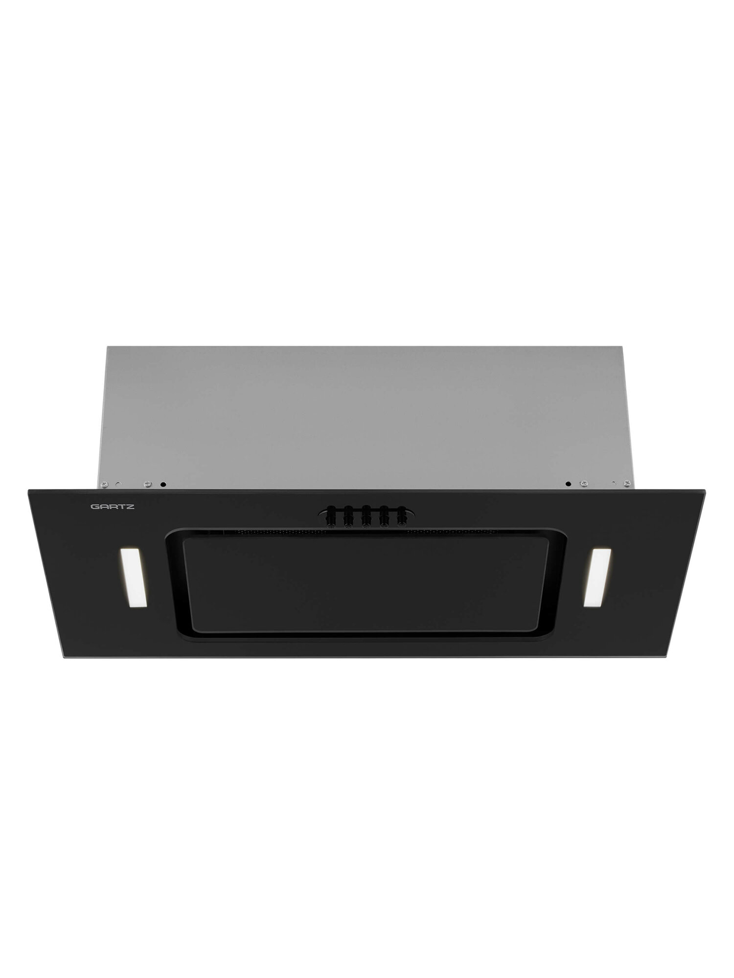 Вытяжка GARTZ HBF623B Aircraft полновстраиваемая 52 см черная, закаленное стекло, 1200 м³/ч, LED, 3 скорости