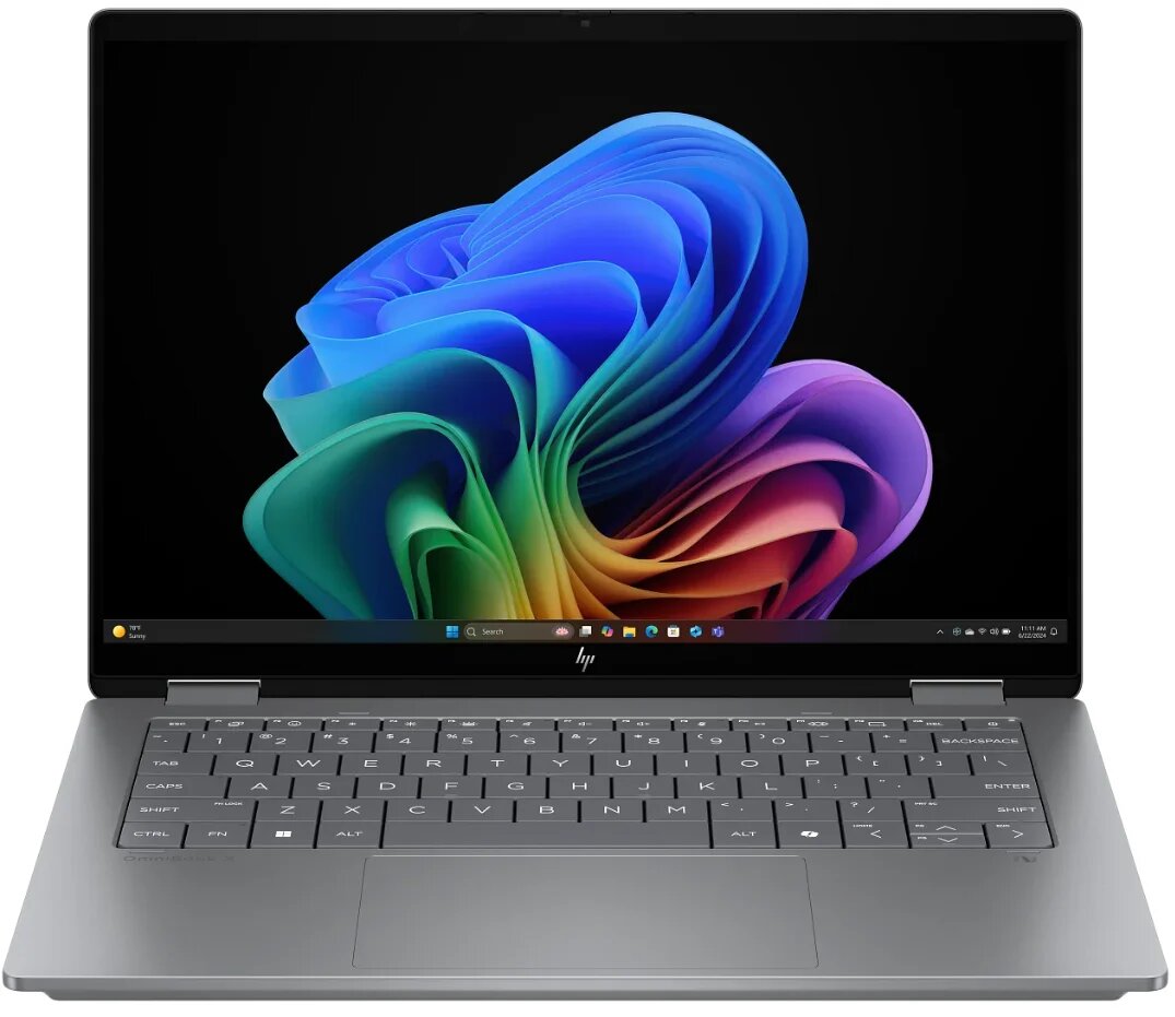 Ноутбук HP OmniBook X Flip 2in1 AI 14 (Ryzen AI 7, 16 ГБ, 512 ГБ, Touch, Win 11 + MS Office) Серый