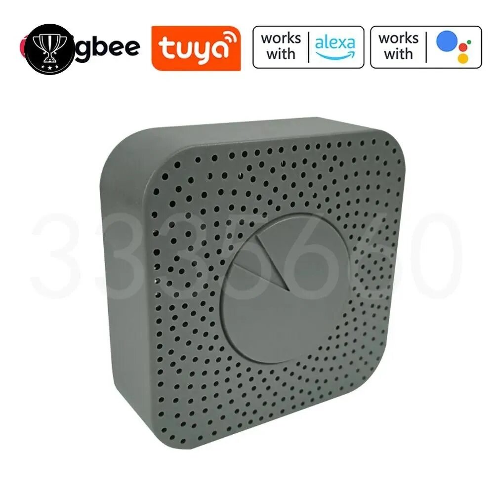 GM Умный монитор воздуха 5 в 1, Tuya ZigBee, многофункциональный детектор формальдегида/CO2/VOC/температуры/влажности, поддержка голосового помощника Alexa и Google Home, серый