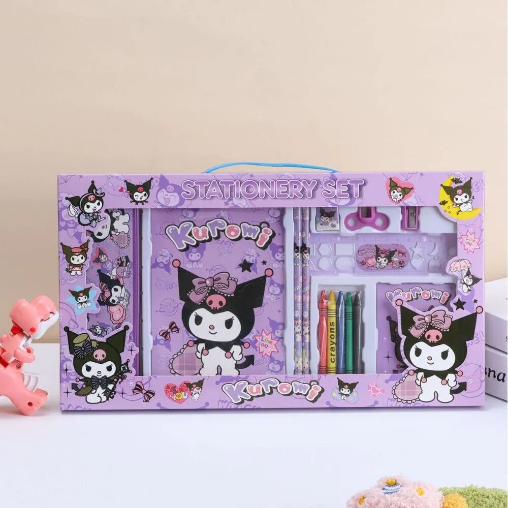 Канцелярские товары Sanrio, подарок для начальной школы, слепой бокс, учебные принадлежности для девочек Kuromi, детские Cinnamoroll