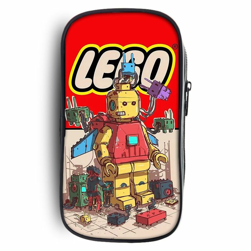 Канцелярский пенал Lego с логотипом для мальчиков и девочек, большой вместимости, для детей детского сада, средней и старшей школы, с возможностью персонализации.