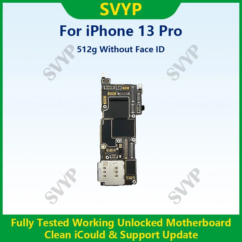 Полностью протестированная подлинная материнская плата для iPhone 13 Pro Max, 13 Pro 512g No Face