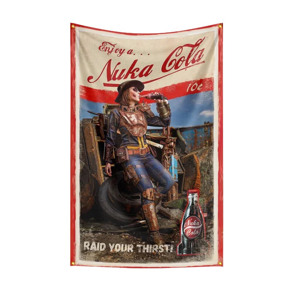 3x5 футов игровой флаг F-F-Fallouts полиэстер с цифровой печатью баннер для гаража настенное украшение для двери с латунными втулками