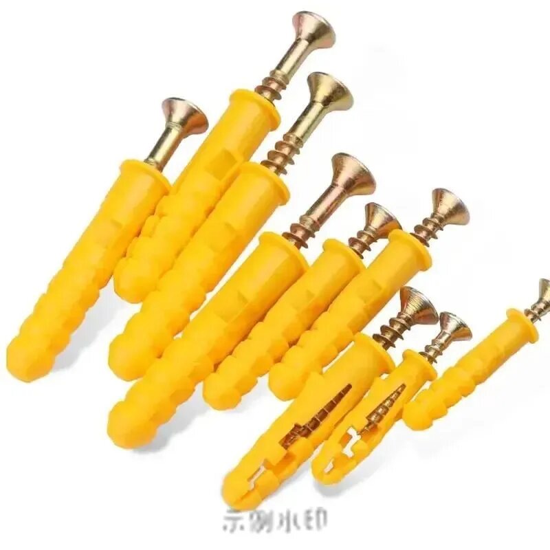 Набор анкеров для гипсокартона, 100 шт, дюбели и шурупы оцинкованные, M6, M8, для надежного крепления, универсальный комплект