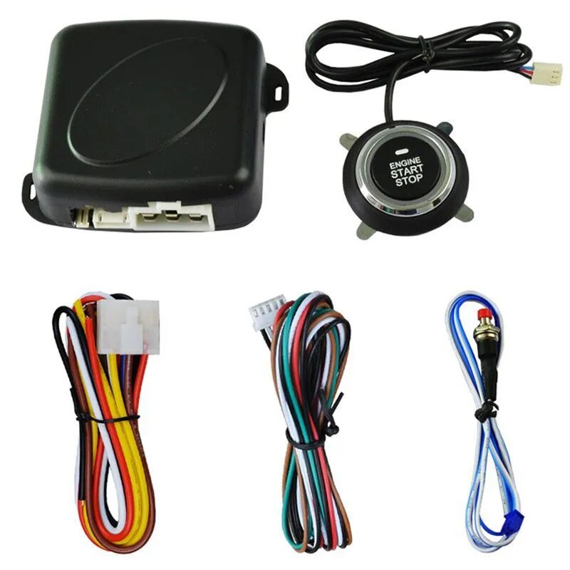 Автосигнализация с кнопкой старт-стоп для автомобиля, система бесключевого доступа, ABS пластик, черная, 1 шт.