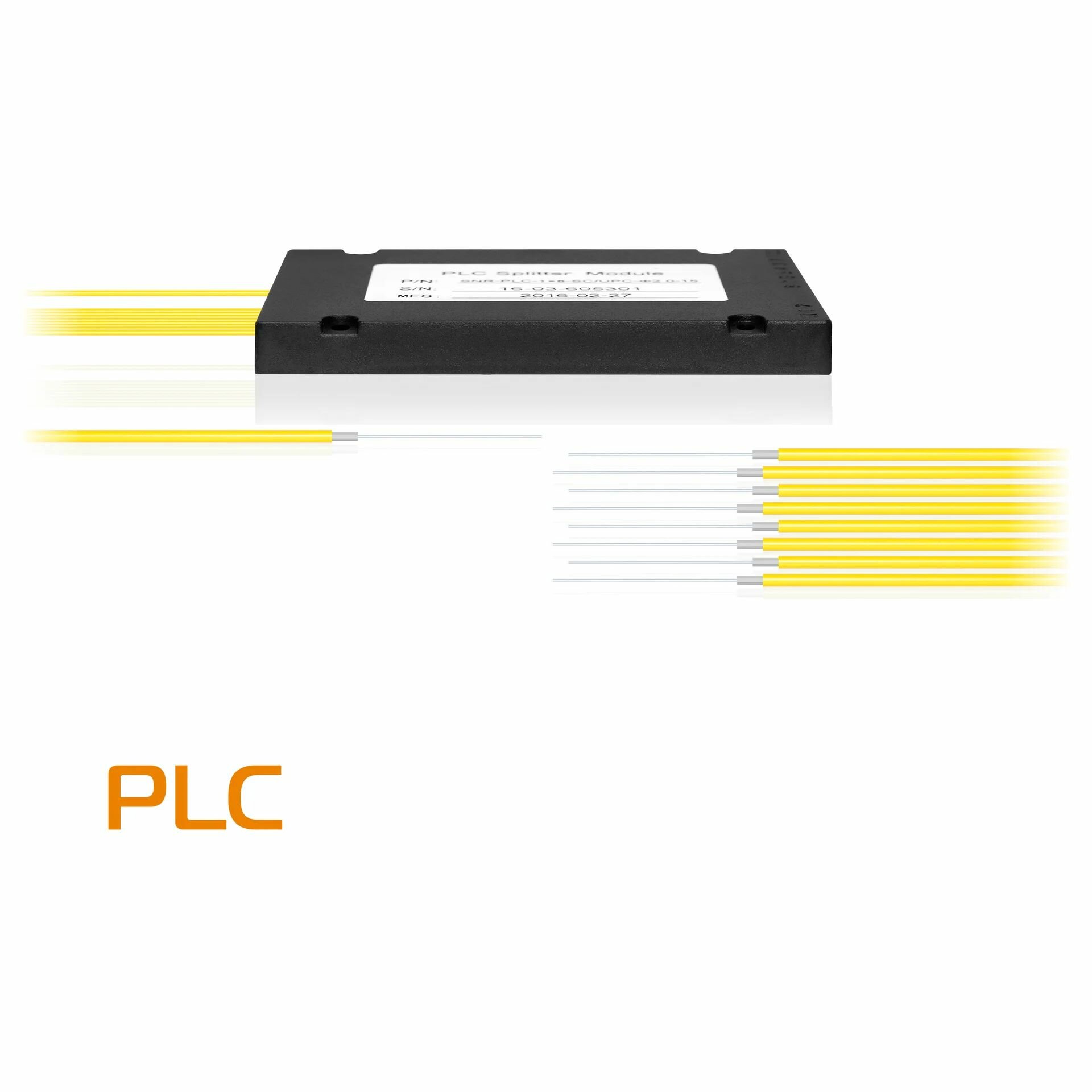 Делитель оптический планарный PLC-1x8, корпус, неоконцованный