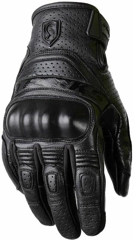 Мотоперчатки кожаные Starks Alfa 3 / Черный (2XL / Черный)