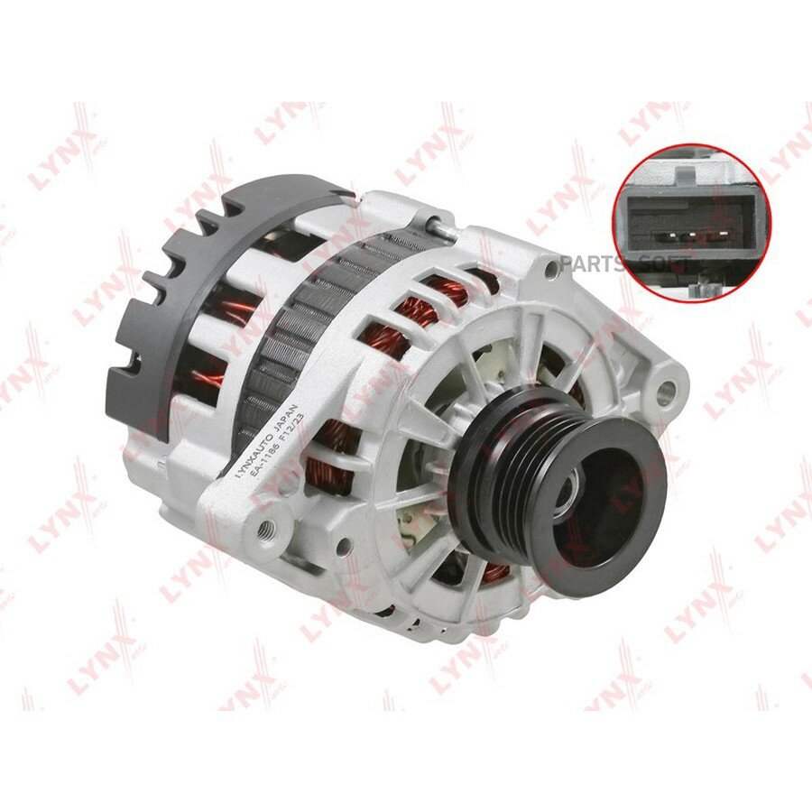 Генератор 85A DAEWOO Nexia 1.5 95> (75A) от официального дистрибьютора, LYNXAUTO, артикул EA1186