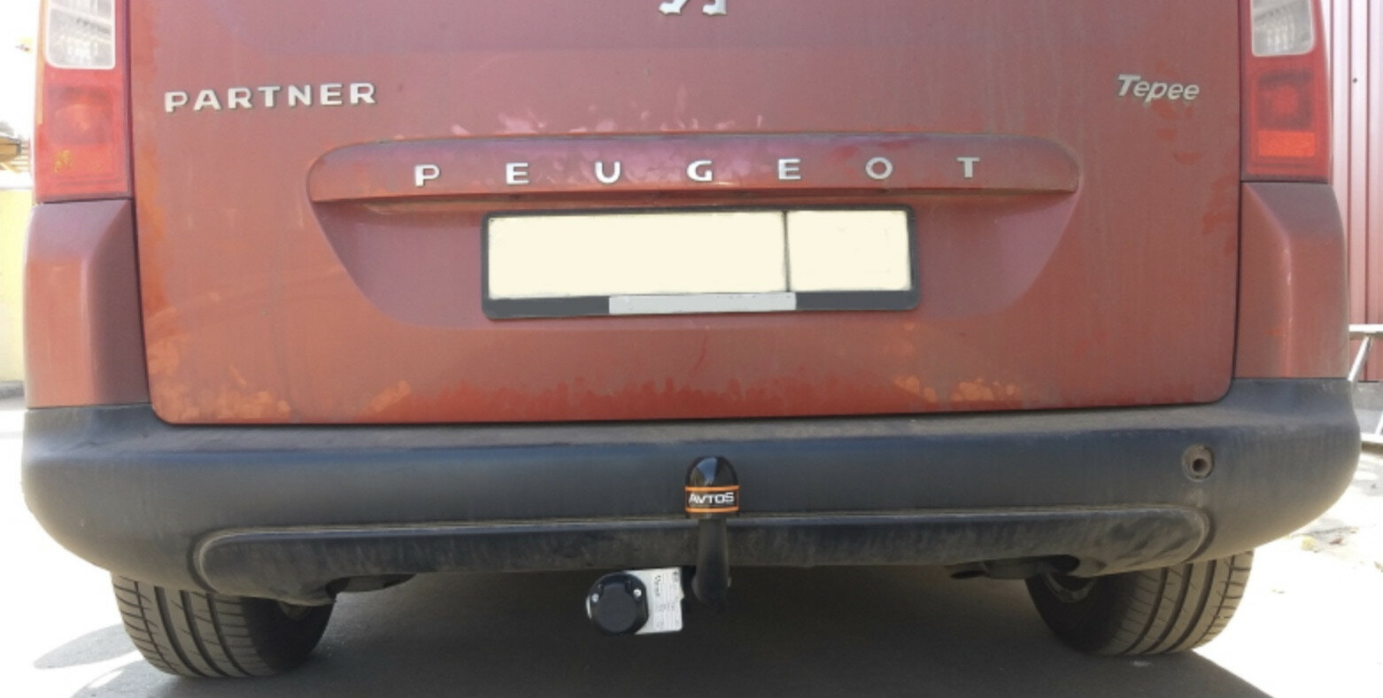 Фаркоп для Peugeot Partner, Citroen Berlingo L1 2008-2018, 2018-. Тип шара: A. Нагрузки: 1300/75 кг, PE 01