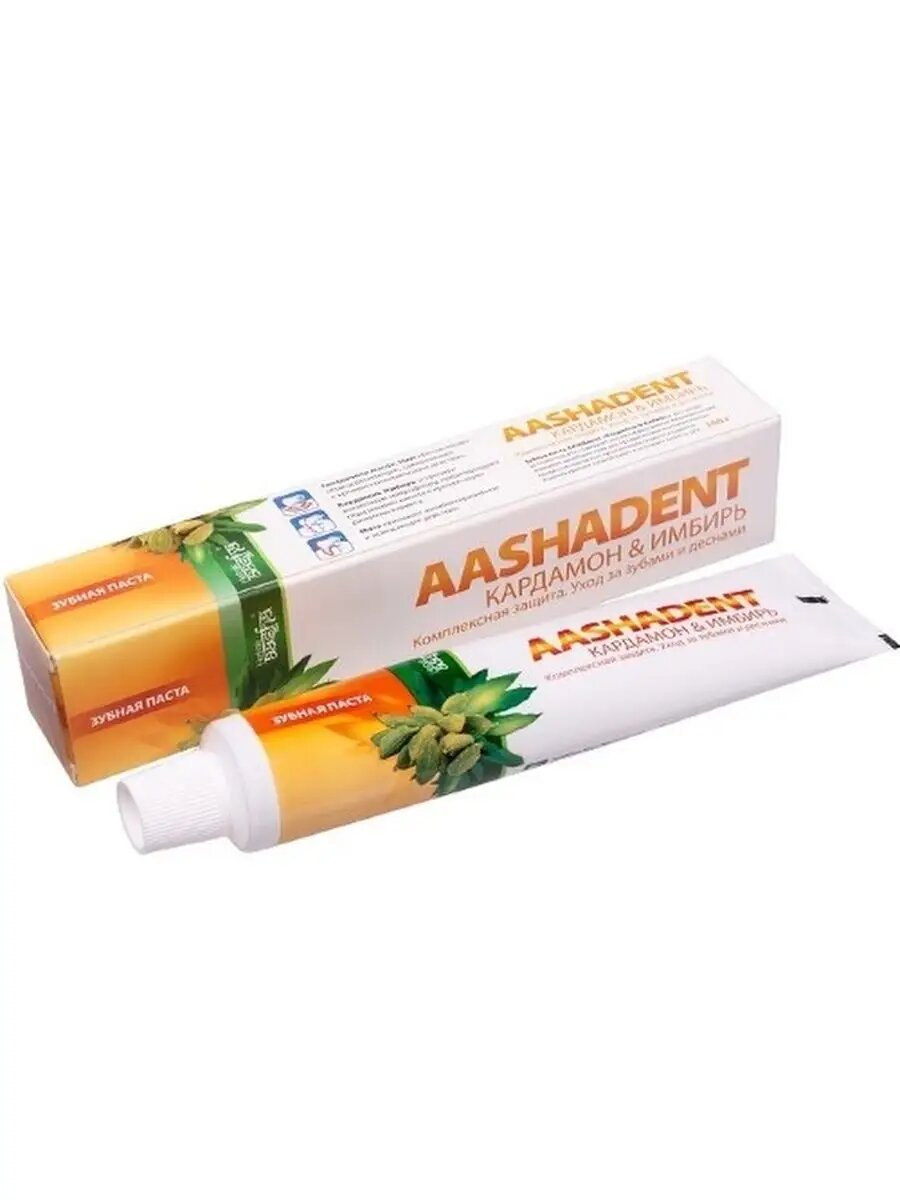 Aasha herbals зубная паста кардамон и имбирь аashadent 100 г