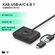 USB-концентратор UGREEN CR113, USB Type-C, 4 порта USB 3.0, кабель 1 м, Micro US...