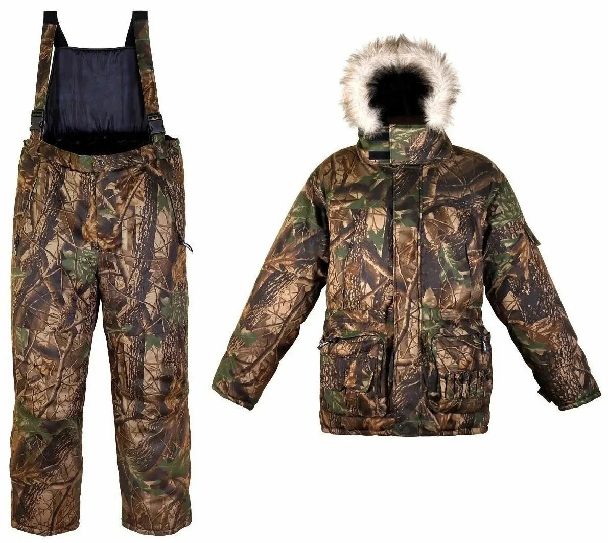 Костюм зимний охотника, фирма Чайка, цвет Лес, размер 60-62