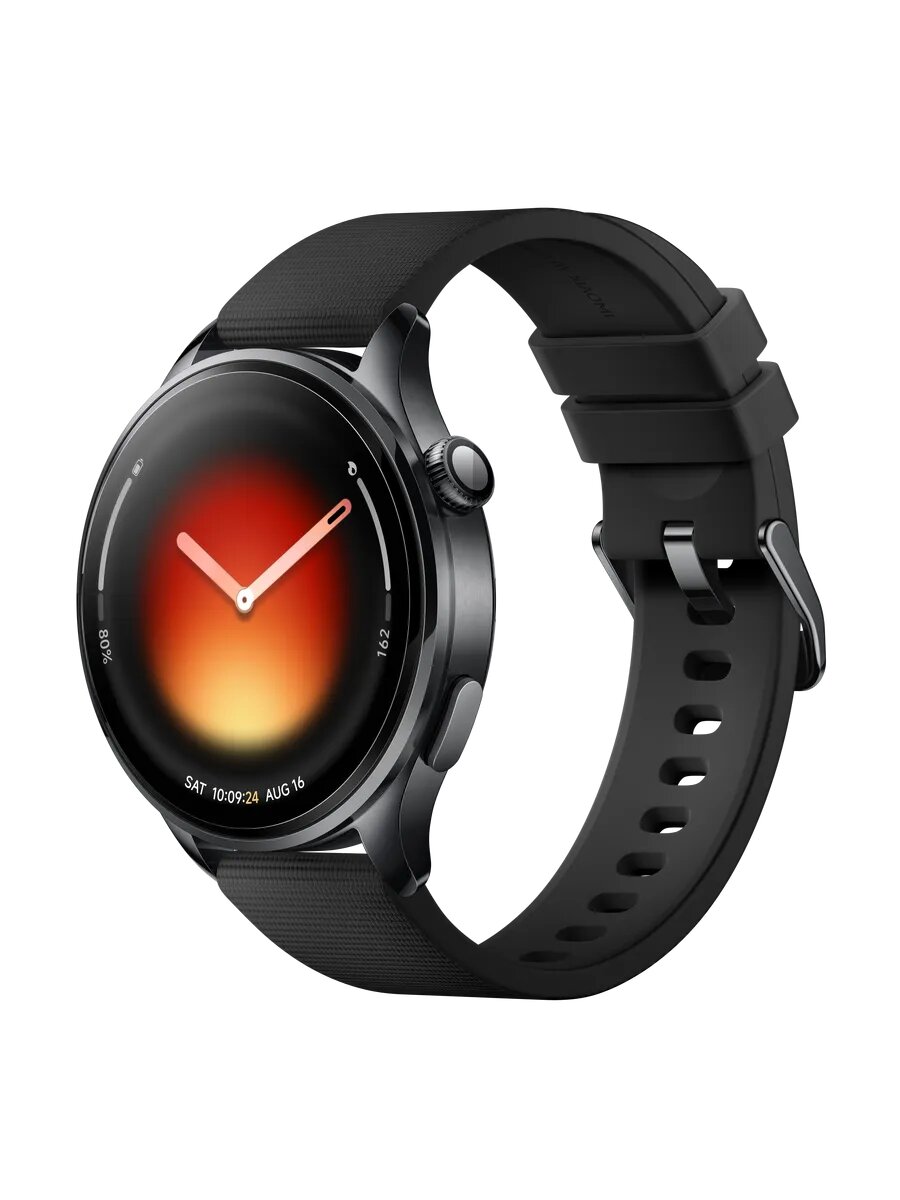 Смарт-часы Xiaomi Watch 5 Black Strap, AMOLED, сапфировое стекло, для Android, чёрные