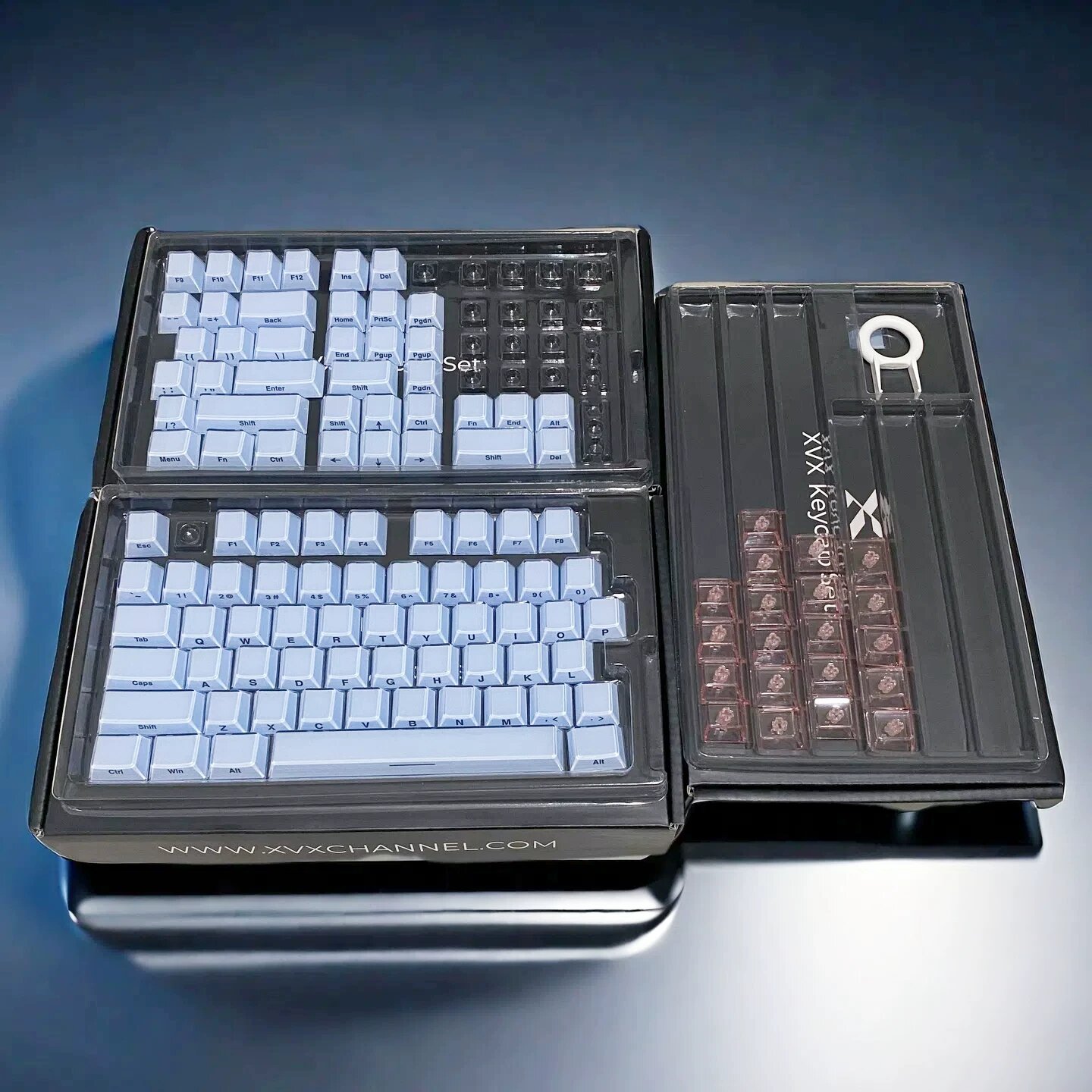 Кристально-белые кейкапы XVX с боковой гравировкой, профиль OEM, для Wooting Ace68 и Wooting60 Кристаллическая
