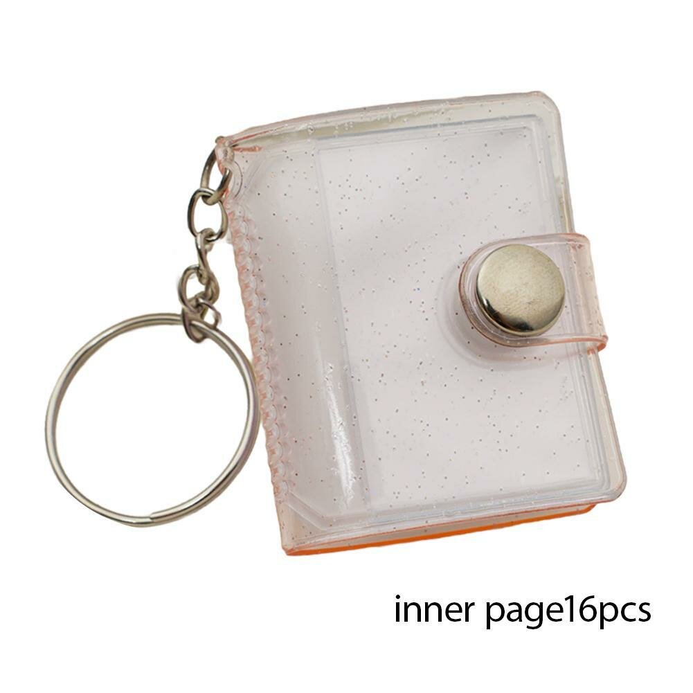 Новый мини-фотоальбом из PVC для ключей, с кармашками