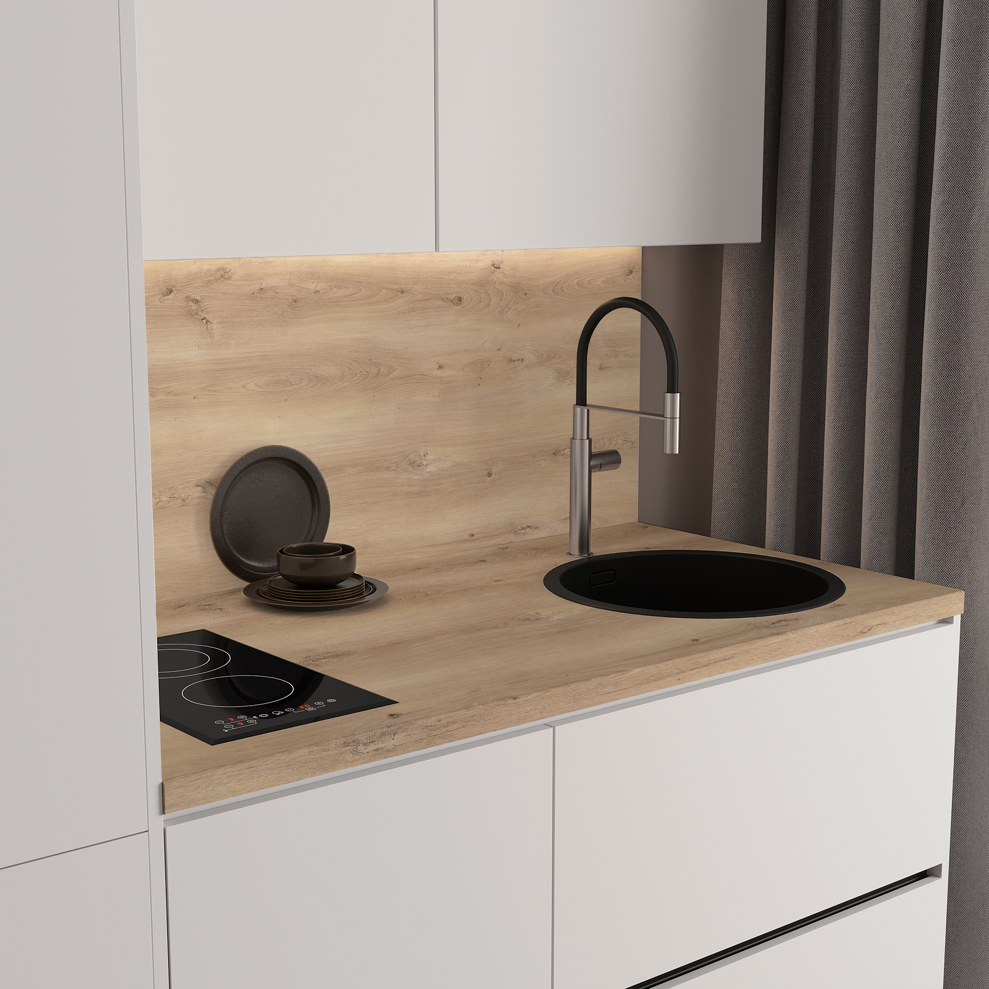 Столешница для кухни Irish Oak, влагостойкая 1500х800х40 мм, с постформингом, SLOTEX