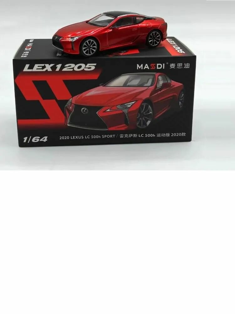 Машинка коллекционная Masdi LEX1205 2020 LEXUS LC 500h SPORT red