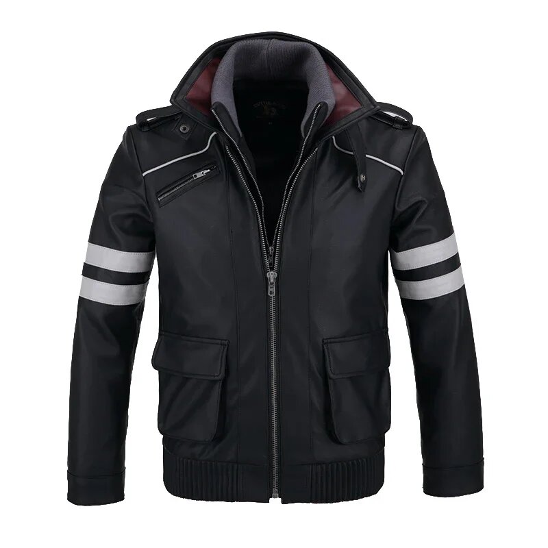 Костюм Алекса Мерсера из искусственной кожи Черный, XL, black