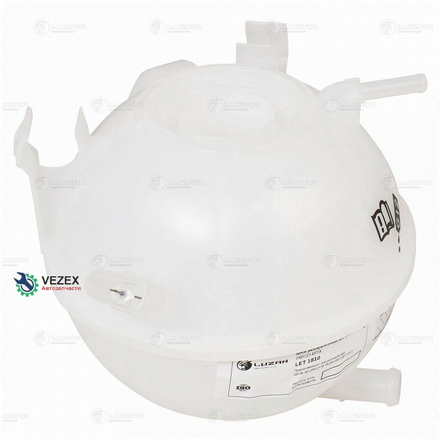 LUZAR LET1810 Бачок расширительный охлаждающей жидкости для а/м Skoda Octavia A5 (04-)/VW Passat B6 (05-)/B7 (11-) Skoda Octavia A5 (04-)/VW Passat B6 (05-)/B7 (11-)