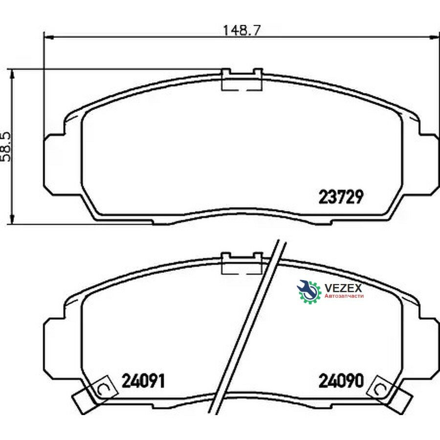NISSHINBO NP8010 Колодки тормозные передние HONDA Accord/Civic VII/VIII/Crossroad/Odyssey/Shuttle/Stepwagon/Stream 99->
