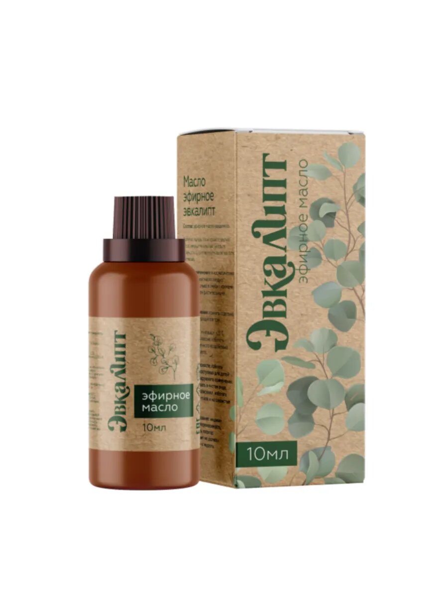 Масло эфирное эвкалипт, флакон-капельница, 10 мл, 1шт.