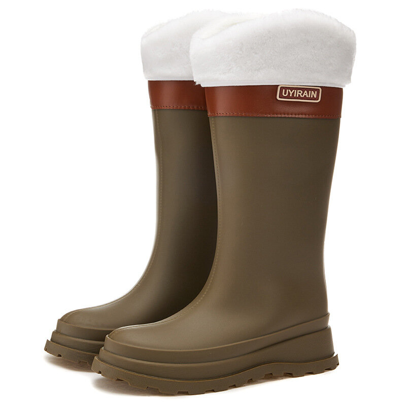 Модные женские высокие резиновые сапоги, нескользящая и водонепроницаемая обувь, высокие сапоги для воды, резиновые сапоги для кухни. Размер обуви. EU:40