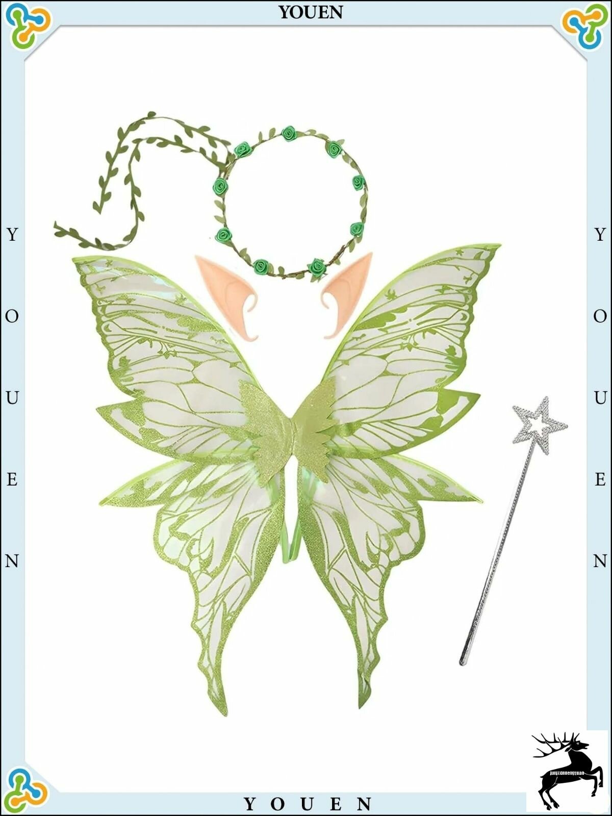 Карнавальные крылья для эльфа и феи, прозрачные с блестками, стильный аксессуар для взрослых и девочек