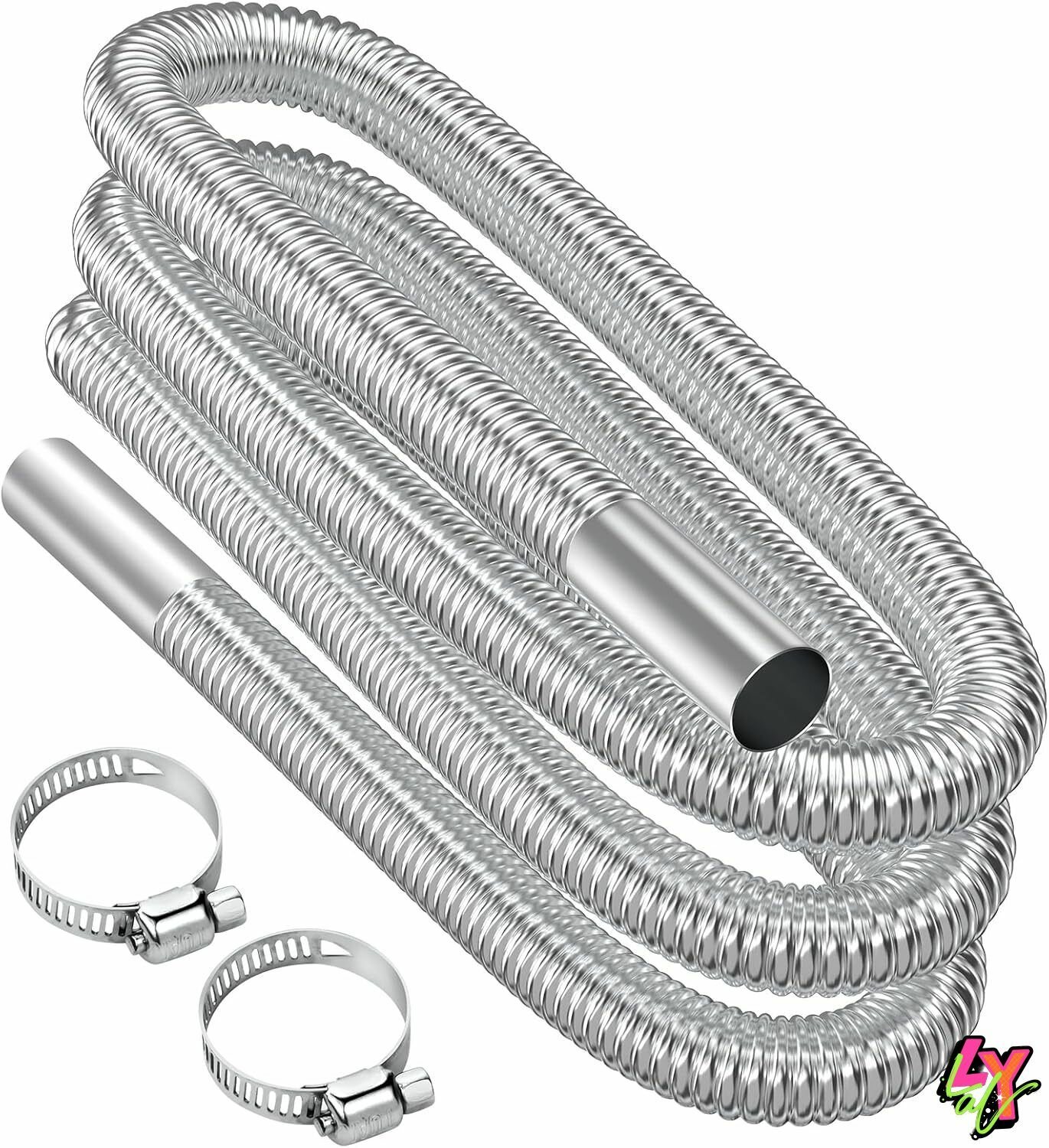 Выхлопная труба (металлорукав) d25 мм, 3 м — для сухого фена и автономного отопителя, отвод выхлопных газов и герметизация