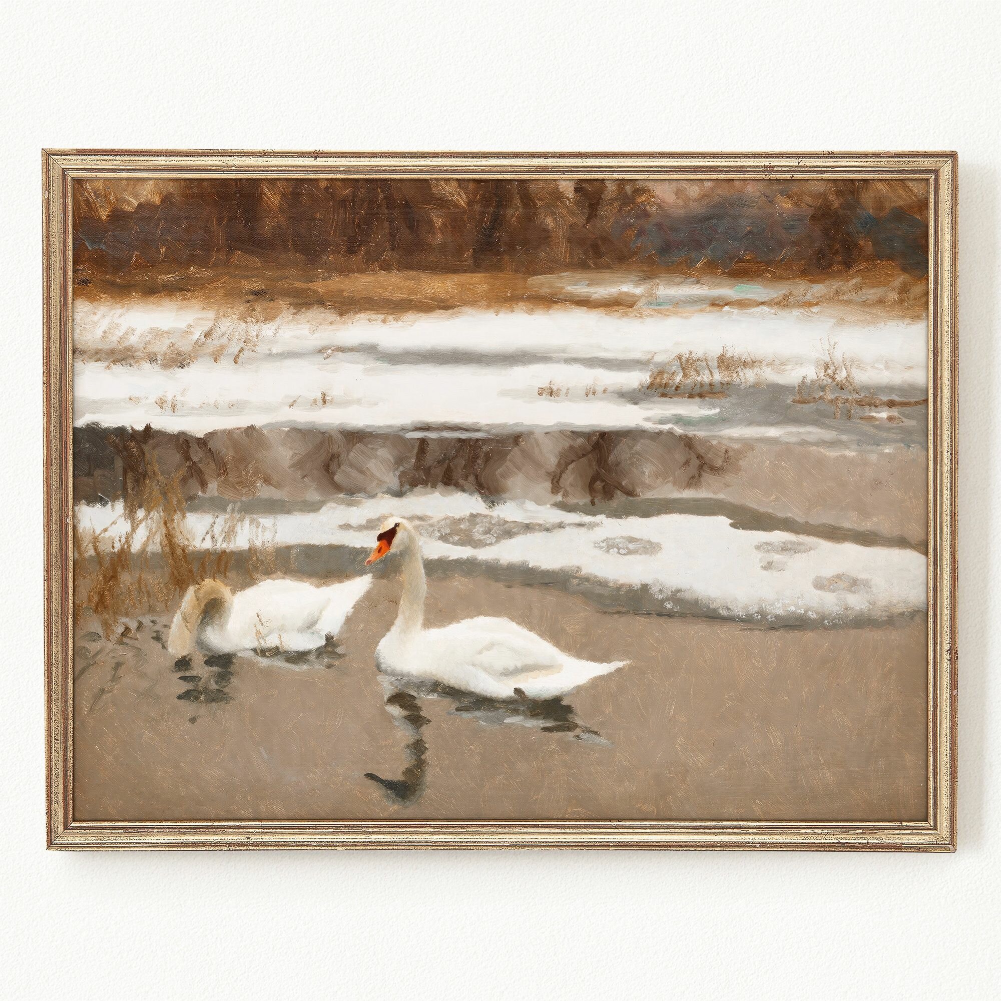 Постер "Лебеди - Бруно Лильефорс", 30х40 см (без рамки)