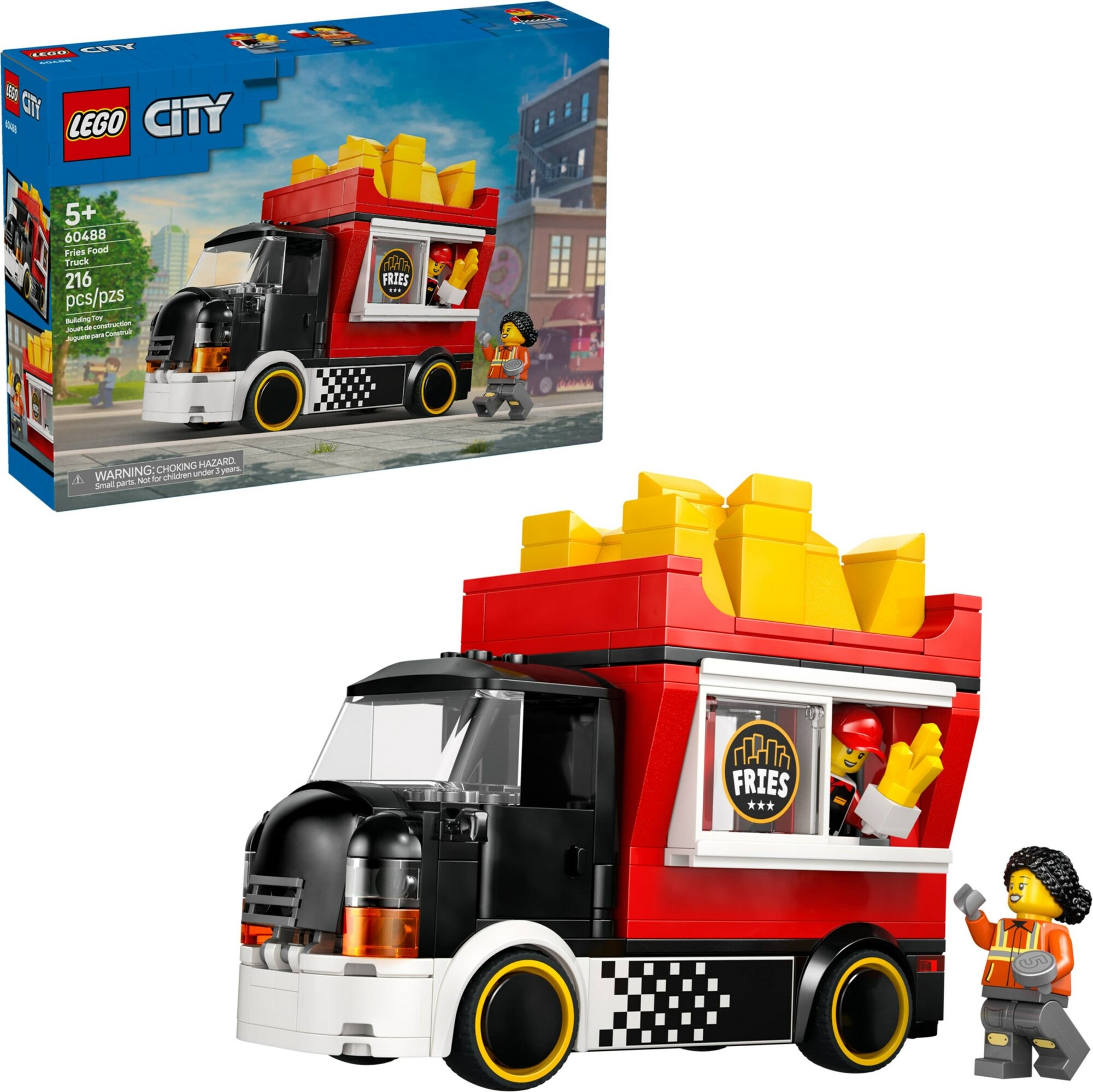 Конструктор LEGO City 60488 Фудтрак с картошкой фри, 216 детали, от 5 лет