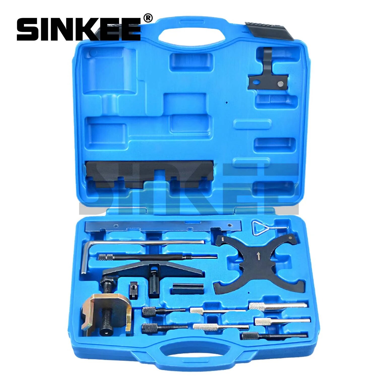 Набор инструментов для регулировки ГРМ: фиксаторы распредвала и маховика для Ford Mazda 1.4 1.6 1.8 2.0 Di/TDCi/TDDi ECOBOOST