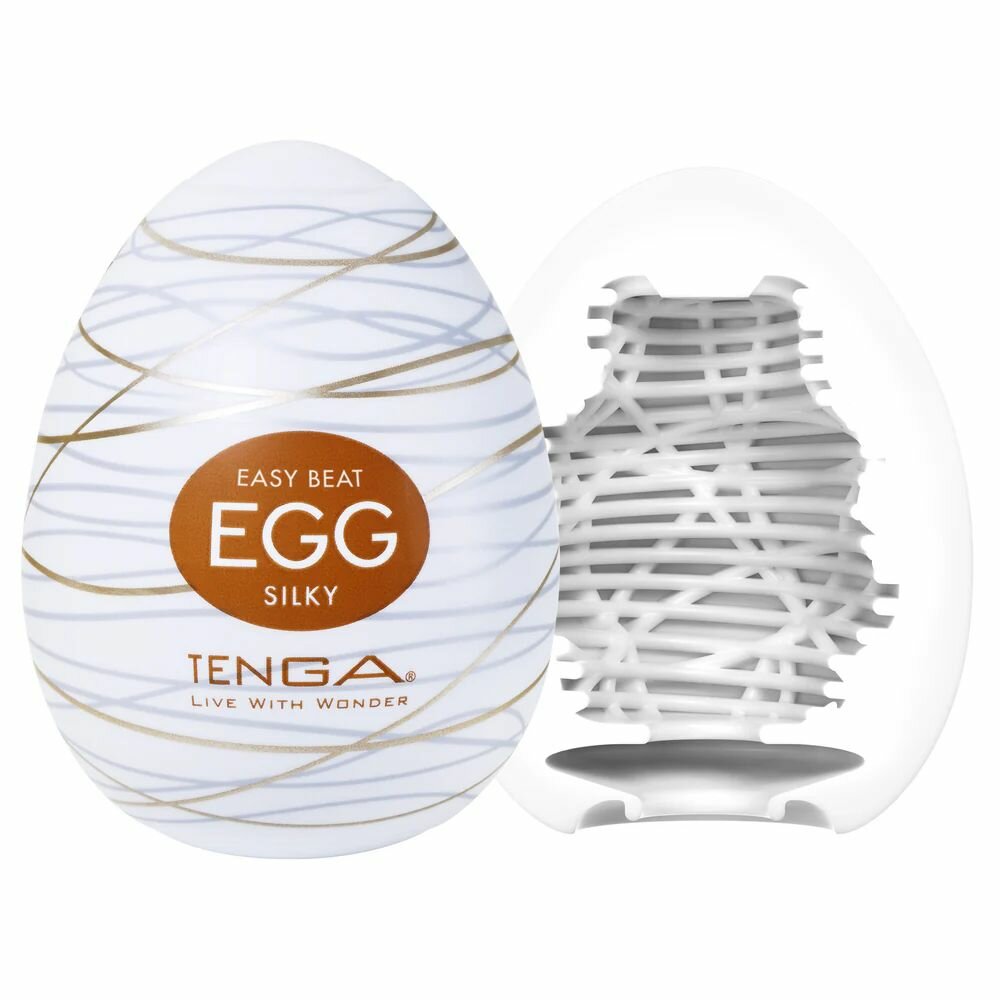 Одноразовый Мастурбатор-яйцо Tenga EGG Silky (EGG-R06), белая