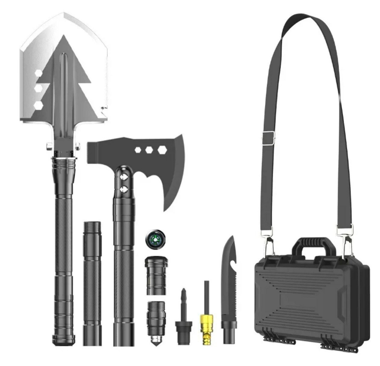 Набор инструментов складная штыковая лопата мультитул