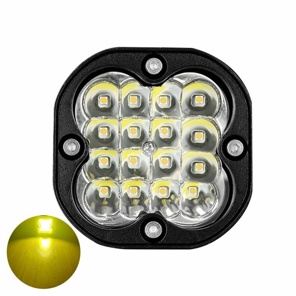 Фара светодиодная дальнего света ПТФ ДХО ФСО на крышу, багажник, в бампер, под решетку авто 36 Ватт