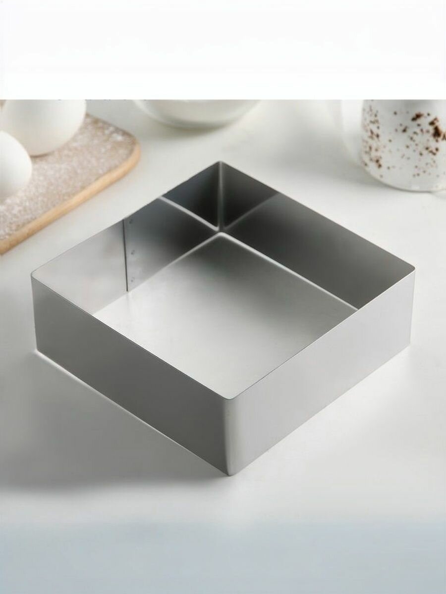 Форма-резак "Квадрат", размер 20*20 см, h-5 см, нержавеющая сталь, толщина 1мм