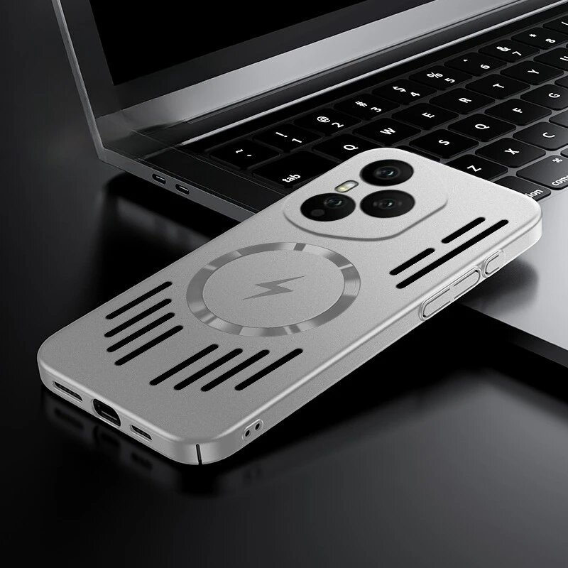 Чехол для Honor 400 Silver с MagSafe и охлаждением