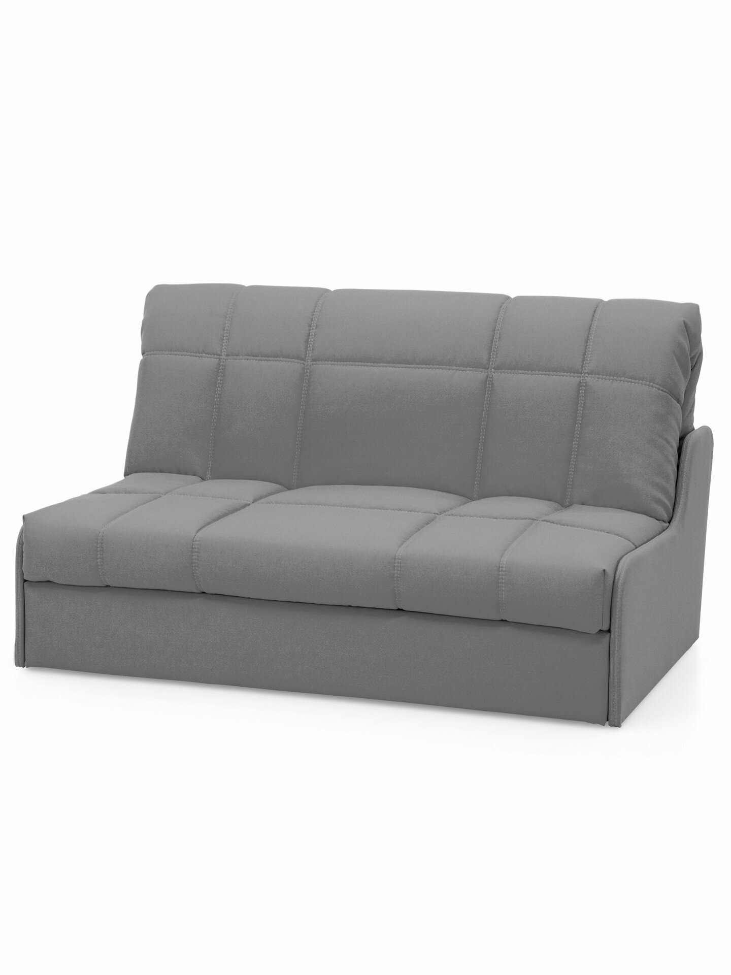 Диван Виа 8 Лайт Velutto 52 NOW 131x105x88 см, серый Велютто, аккордеон Дом мебели для вас